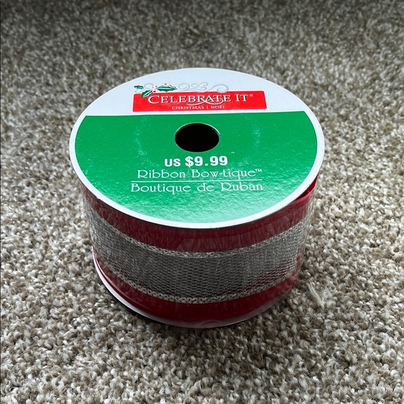 Celebrate It | Holiday | Celebrate It Red And Silver Ribbon | Poshmark